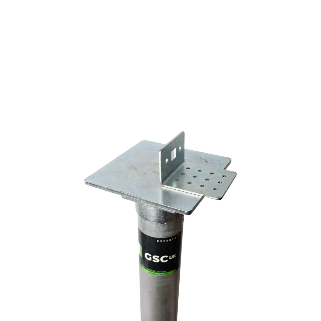 Adjustable Square Top Bracket System | Ground Screw Centre