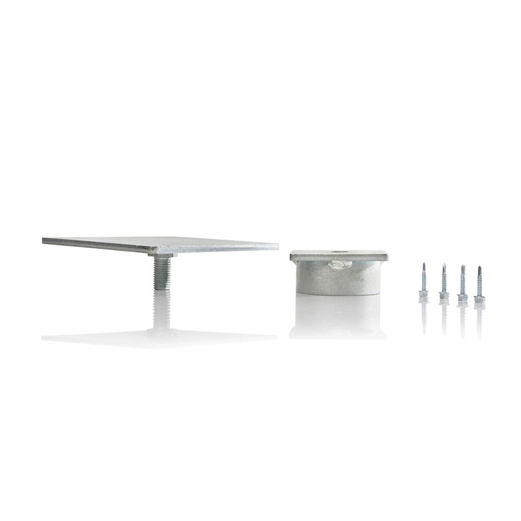 Adjustable Square Top Bracket System | Ground Screw Centre