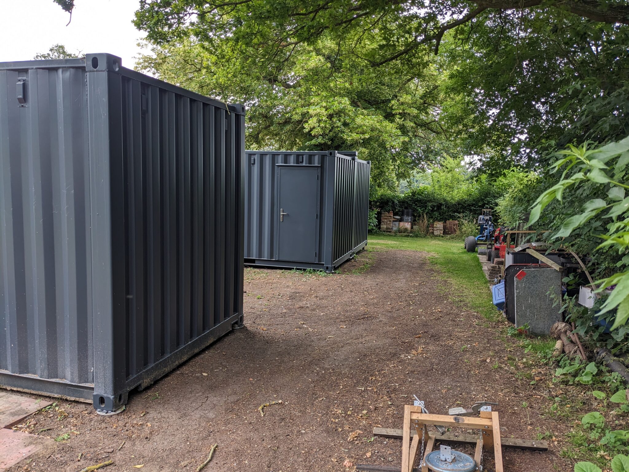 Triple Shipping Container Installation - The Ground Screw Centre